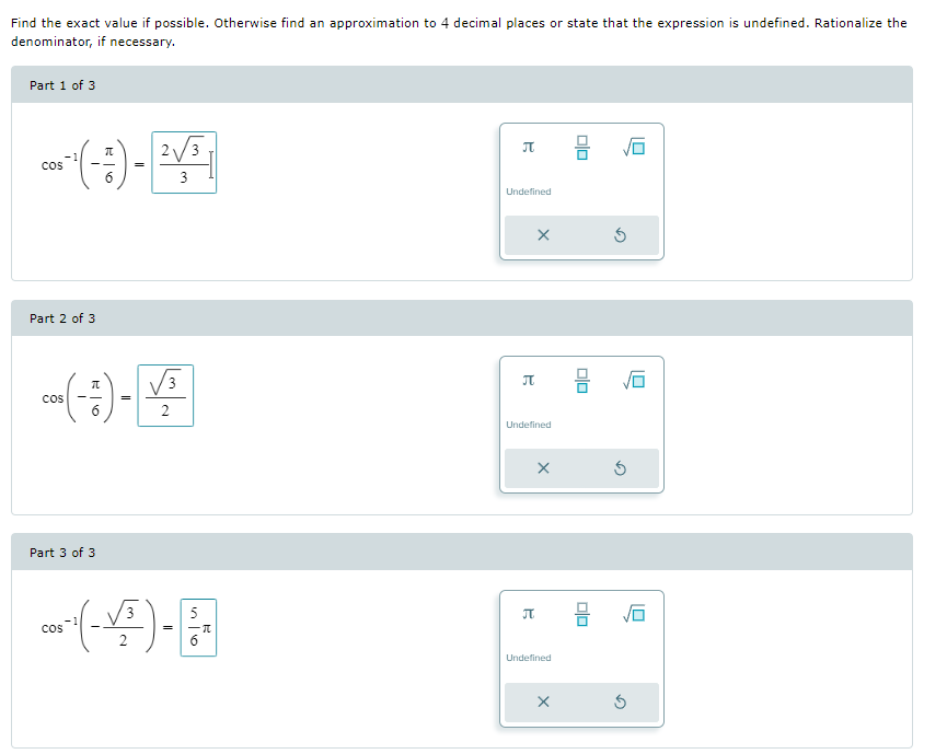 Solved Find the exact value if possible. Otherwise find an | Chegg.com