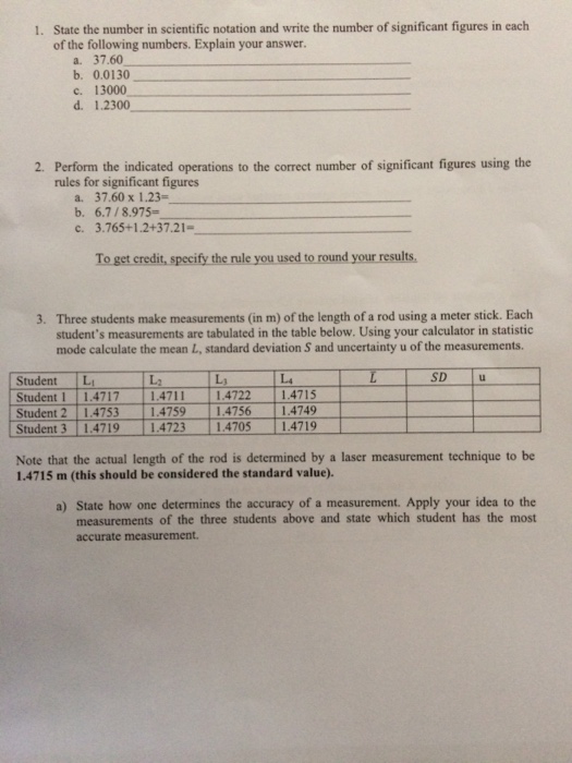 Solved 1. State the number in scientific notation and write | Chegg.com