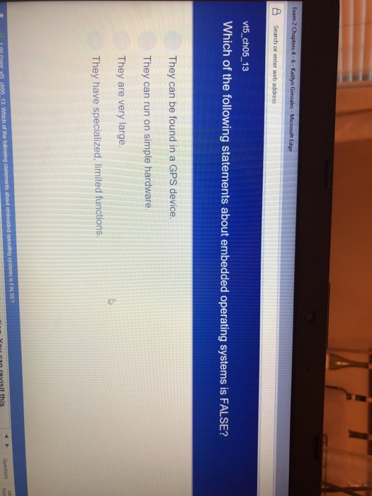 Solved which of the following statements about embedded | Chegg.com