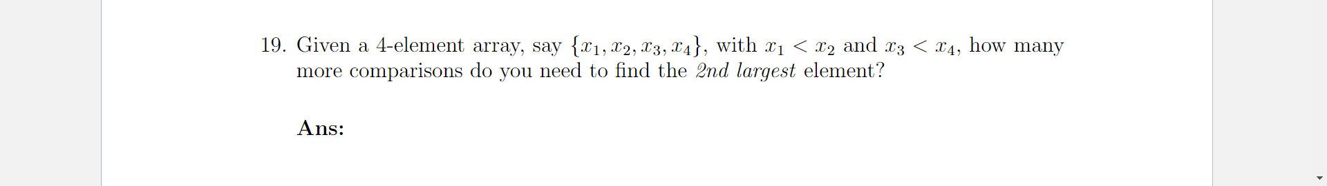 Solved 19 Given A 4 Element Array Say X1x2x3x4 With 