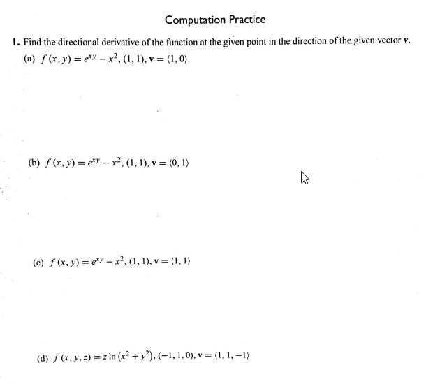 Solved Computation Practice 1. Find the directional | Chegg.com