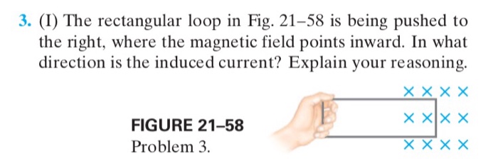 Solved the rectangular loop in figure 21-58 is being pushed | Chegg.com