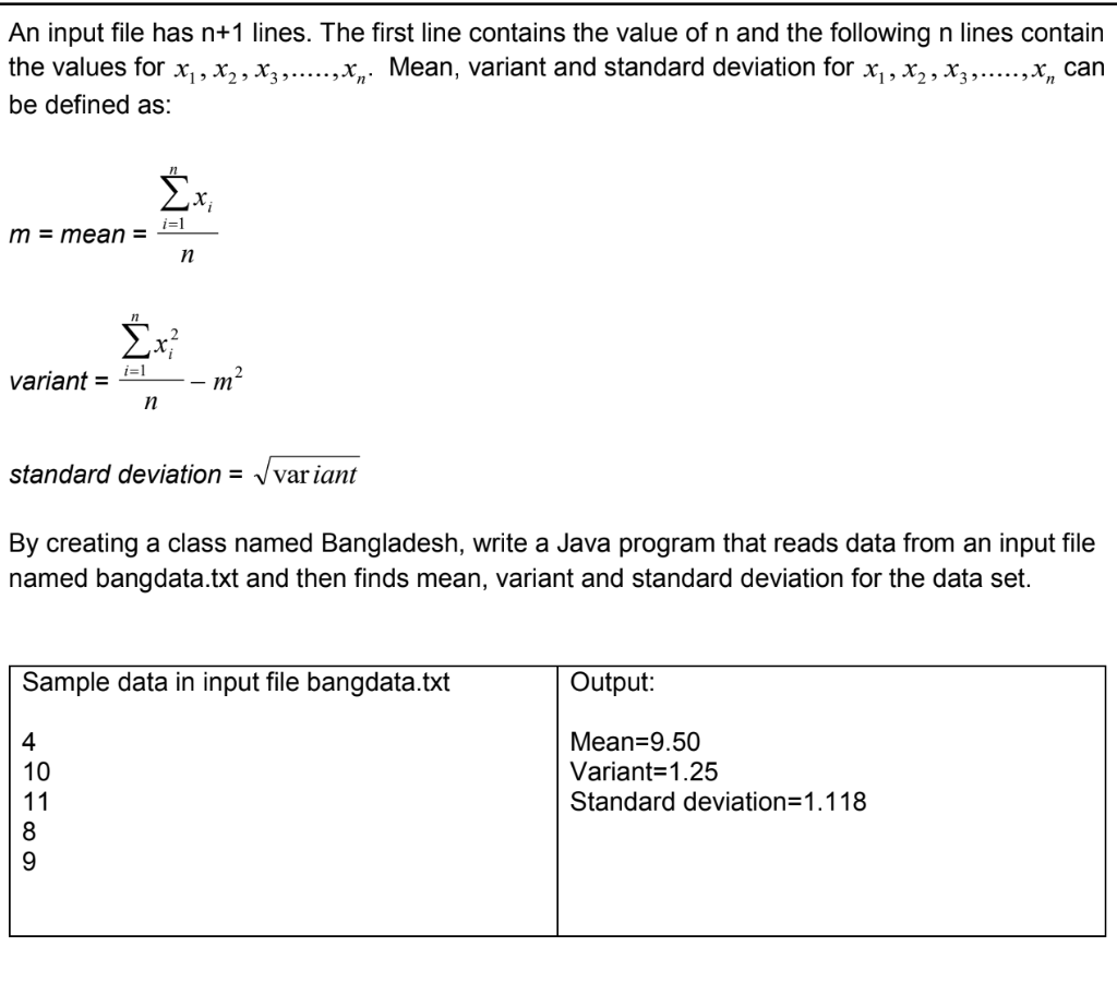Solved An input file has n+1 lines. The first line contains | Chegg.com