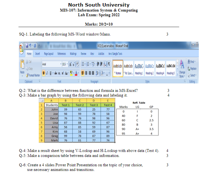 Solved North South University MIS-107: Information System & | Chegg.com