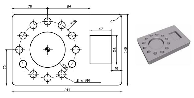 Solved Provide Nc part program, for the above figure. ( g | Chegg.com