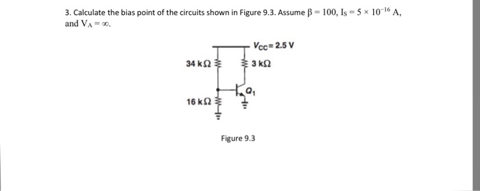 Solved 3. Calculate the bias point of the circuits shown in | Chegg.com