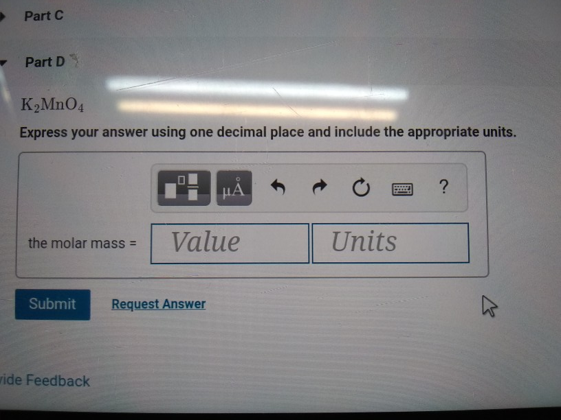 Solved Part C Part D K2MnO4 Express your answer using one | Chegg.com