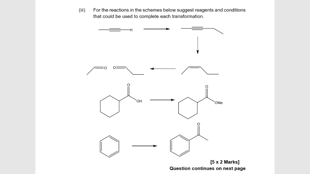 Solved (iii) For the reactions in the schemes below suggest | Chegg.com