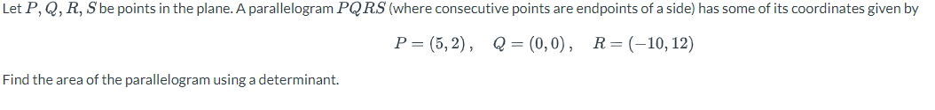 Solved Let \\( P, Q, R, S \\) be points in the plane. A | Chegg.com