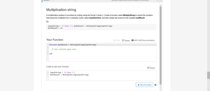 Solved Multiplication string A muitplcation peoblen is | Chegg.com