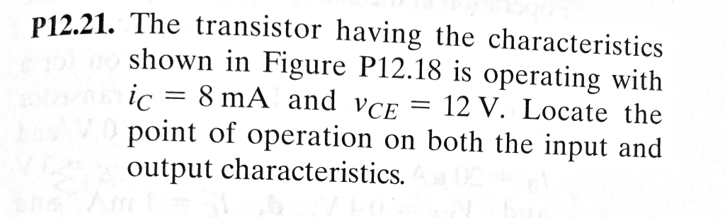 Solved P12.21. The transistor having the characteristics | Chegg.com