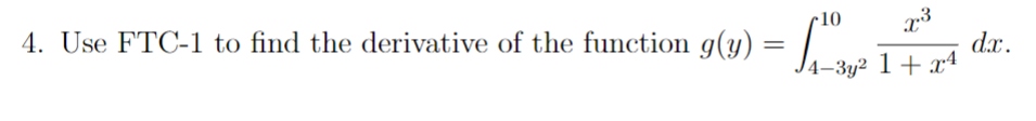 Solved 4. Use FTC-1 to find the derivative of the function | Chegg.com