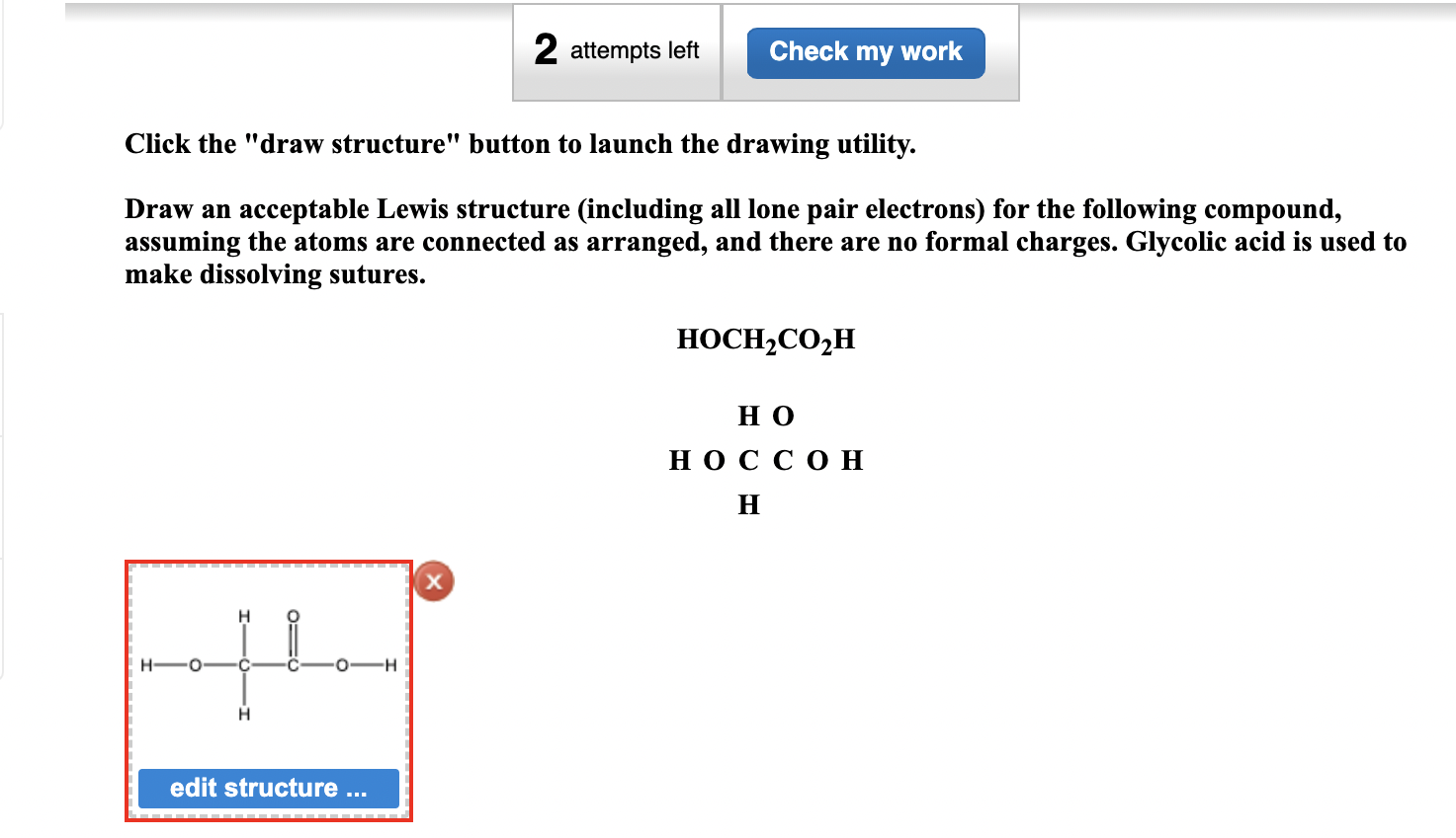 Solved Click the "draw structure" button to launch the | Chegg.com