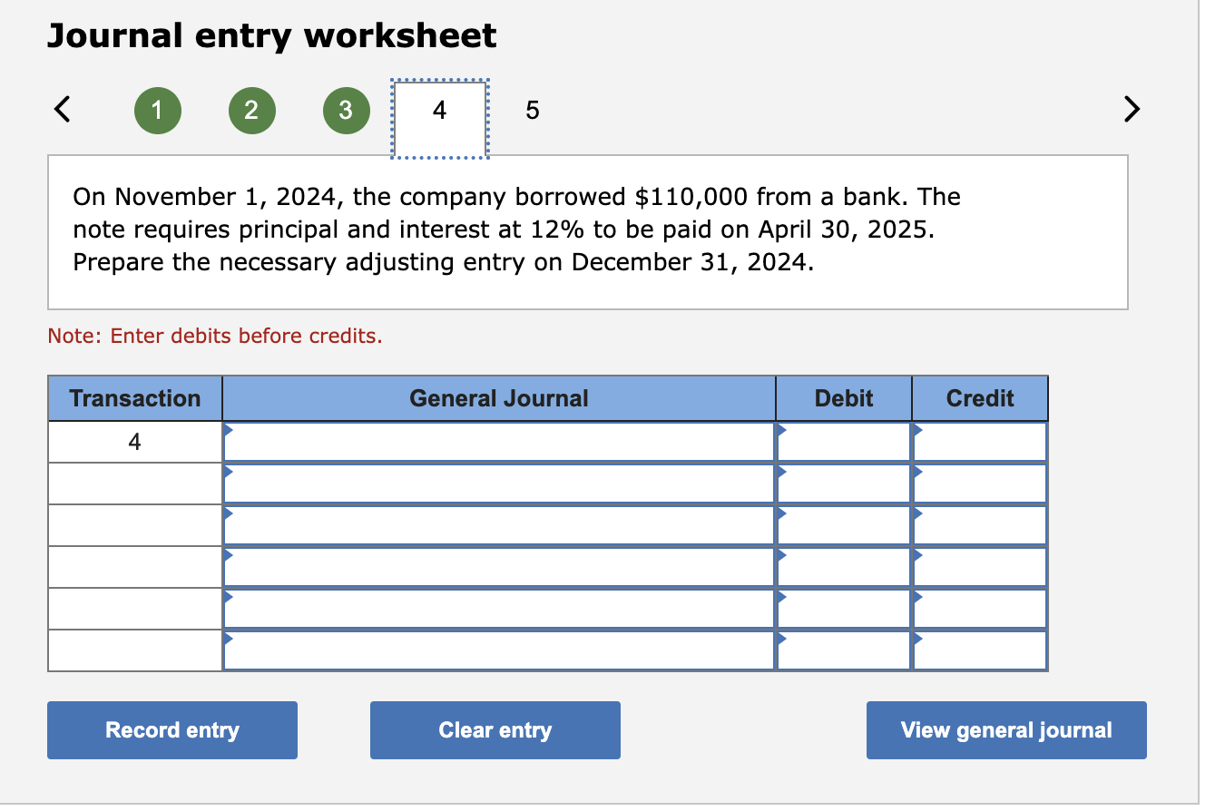 Journal entry worksheet On November 1,2024 , the | Chegg.com