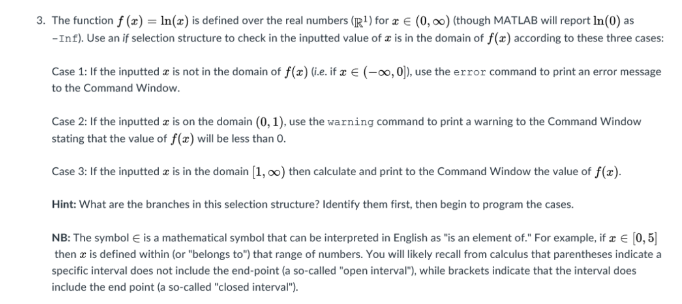 Solved 3 The Function F X Ln2 Is Defined Over The 