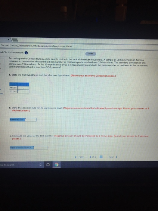 Solved Secure https://newconnect.mheducatio nd Ch. | Chegg.com