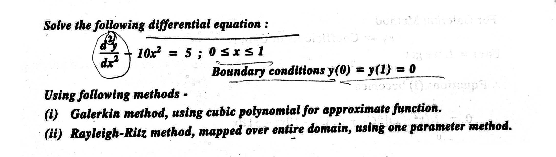 Solved Solve the following differential equation : | Chegg.com