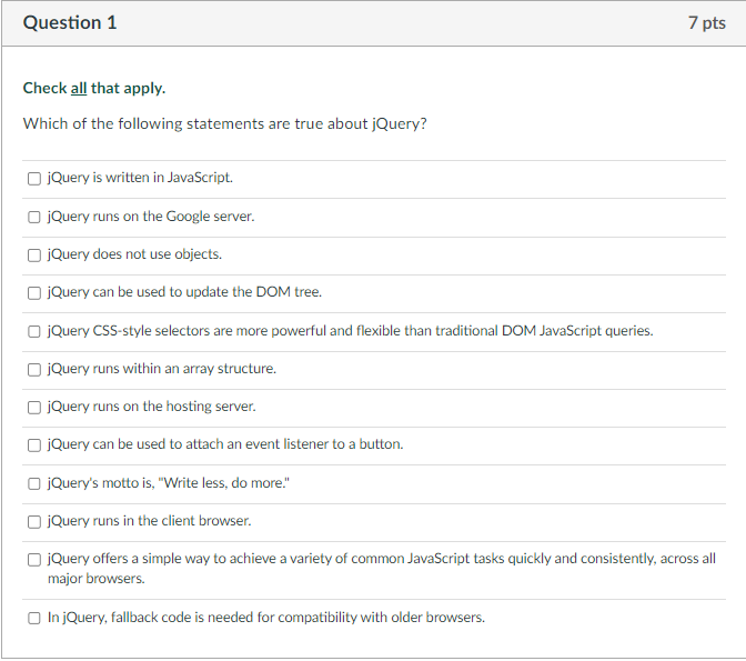 Solved Check All That Apply Which Of The Following 