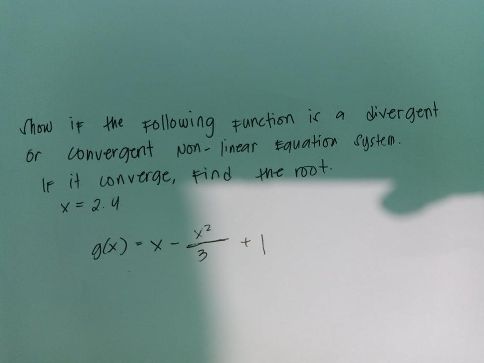 Solved Show if the following function is a divergent or | Chegg.com