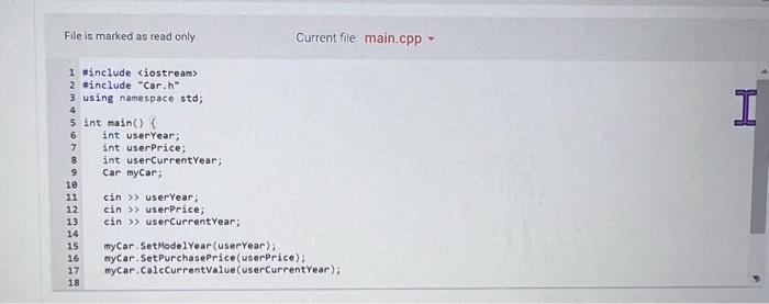 Solved in C++ ﻿main cant change the main is un changable i | Chegg.com
