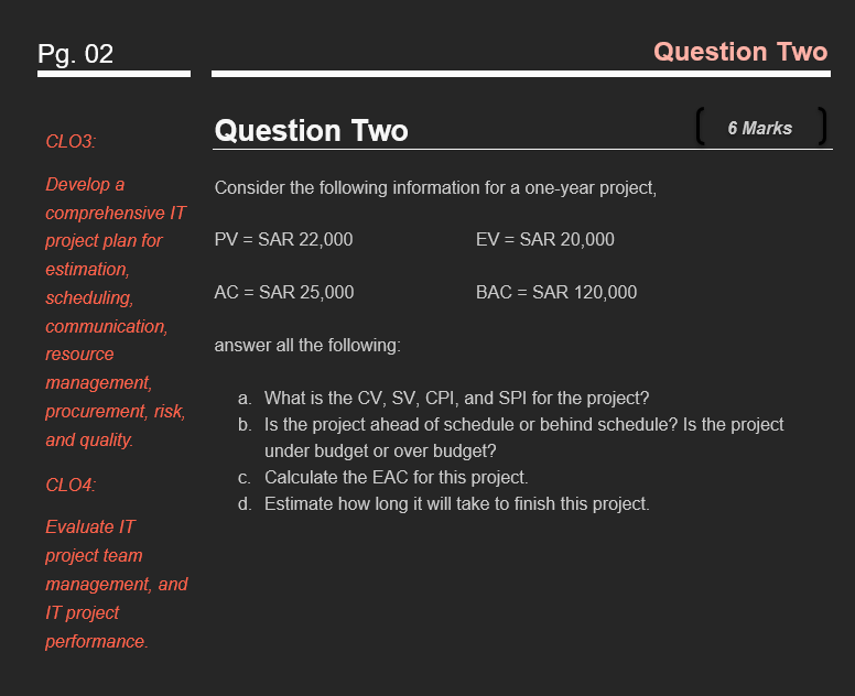Solved Pg. 02 Question Two | Chegg.com
