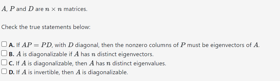 Solved Let A=[80−17]. Find two different diagonal matrices D | Chegg.com