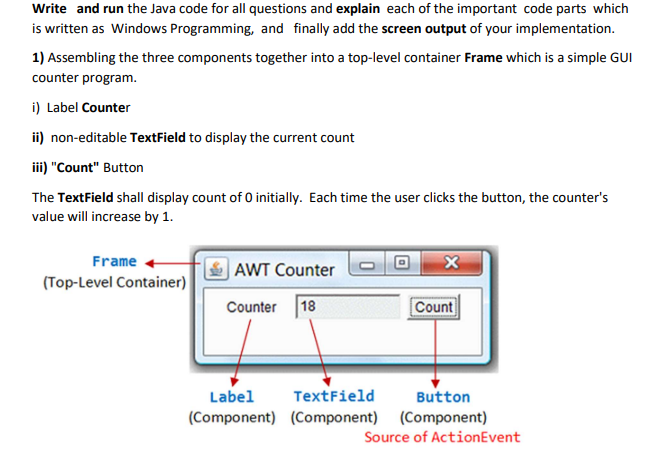 Solved Write and run the Java code for all questions and | Chegg.com