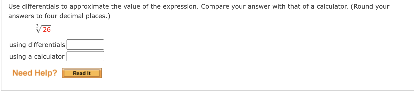 Solved Use differentials to approximate the value of the | Chegg.com