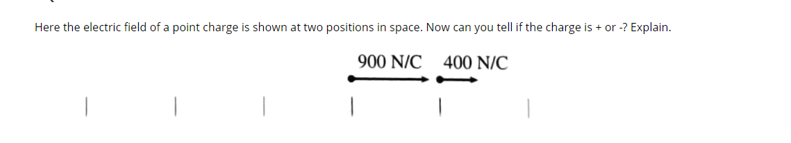 Solved part B ) Given the distance for the 900 N/C | Chegg.com