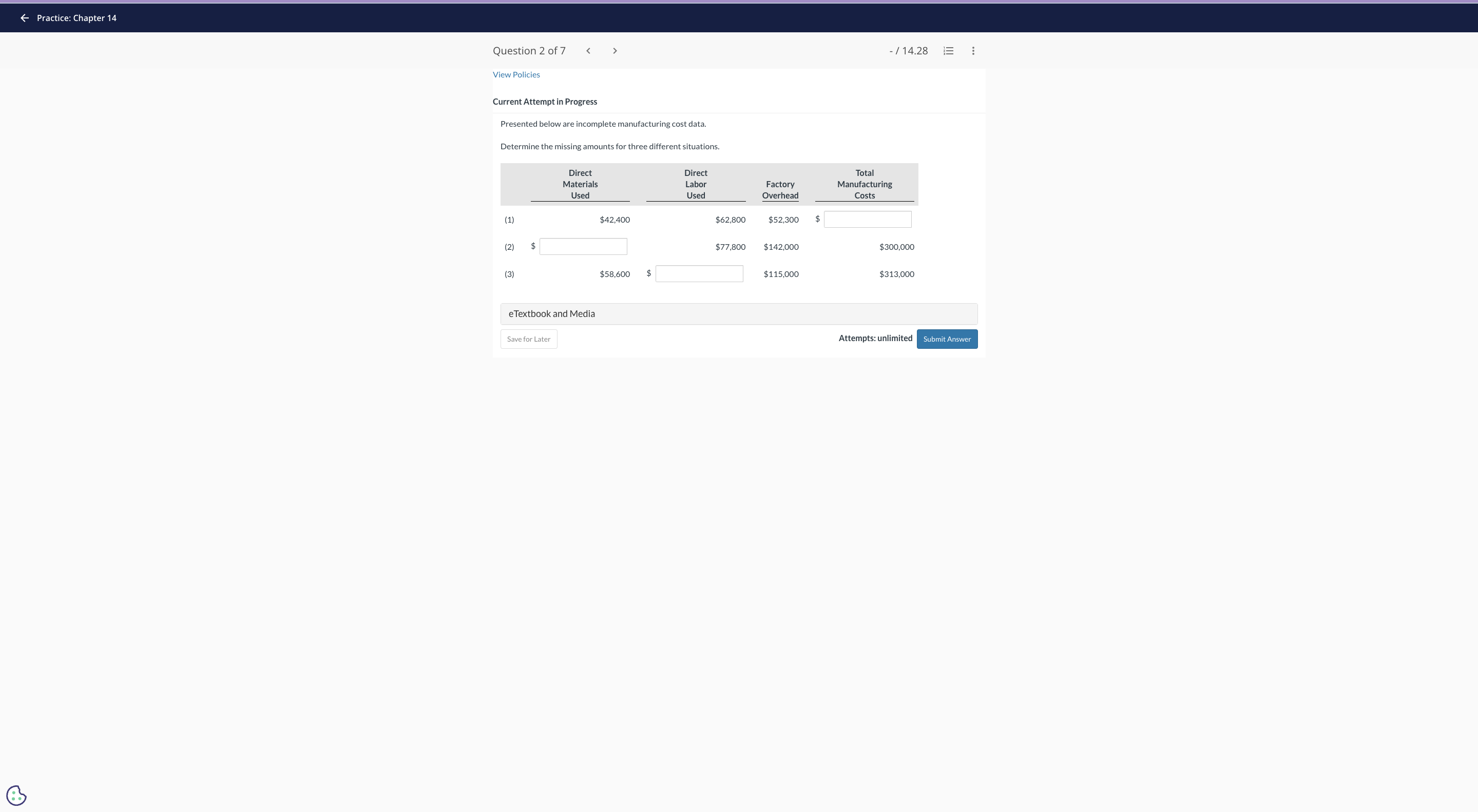 Solved Current Attempt in Progress Presented below are | Chegg.com