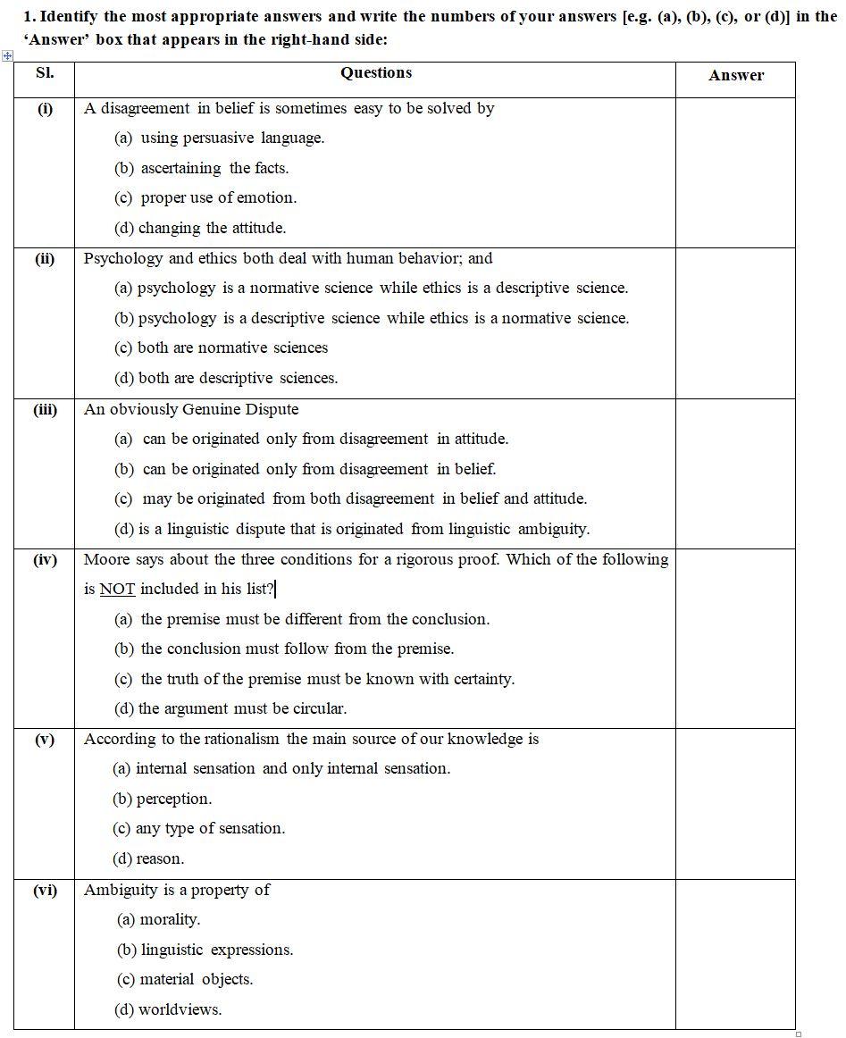 Solved 1. Identify the most appropriate answers and write | Chegg.com