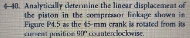 Solved 40. Analytically determine the linear displacement of | Chegg.com
