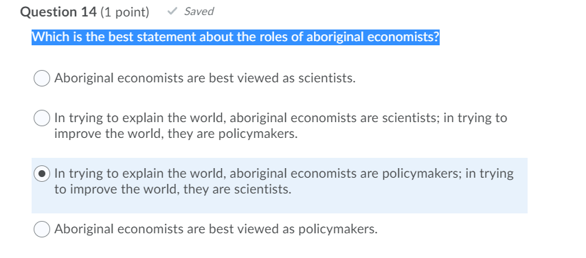 Solved Question 14 (1 point) Saved Which is the best | Chegg.com