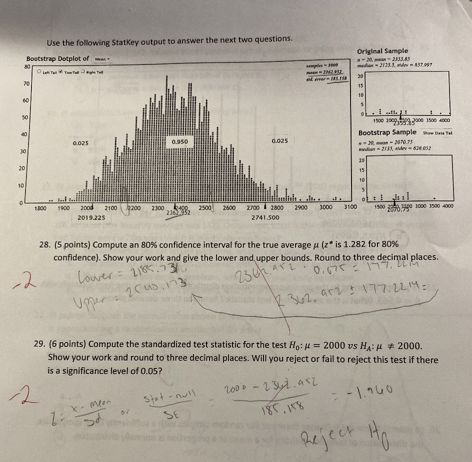 Solved Use the following StatKey output to answer the next | Chegg.com