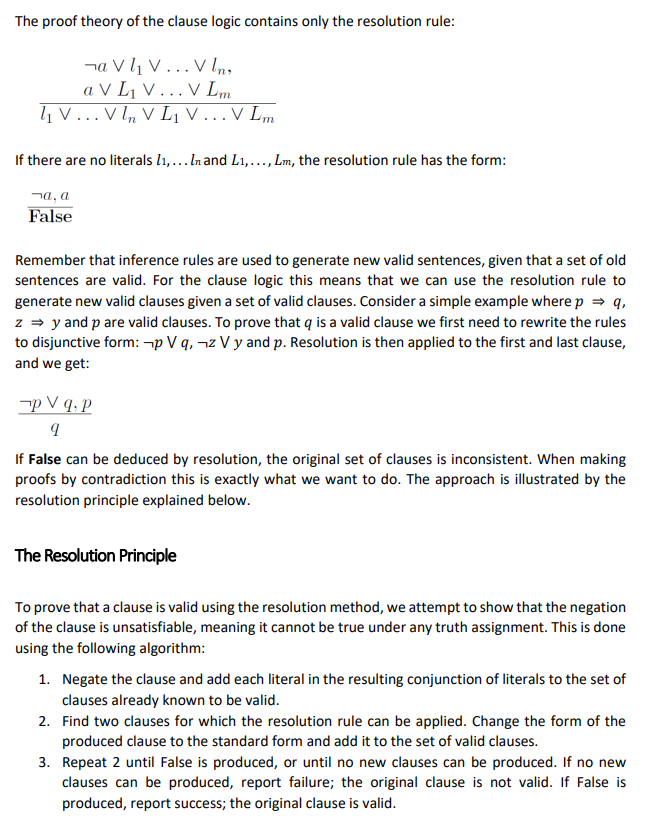 Theorem Proving by Resolution 4365 Artificial | Chegg.com