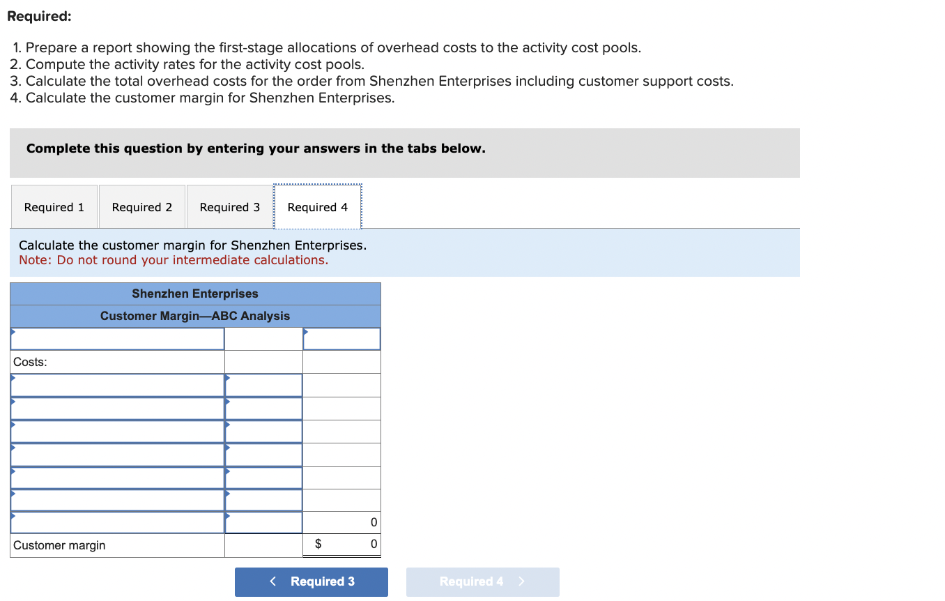 Solved Required: 1. Prepare a report showing the first-stage | Chegg.com