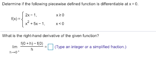 Solved Determine if the following piecewise defined function | Chegg.com