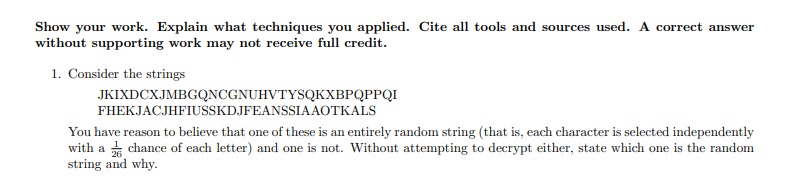 Solved Show your work. Explain what techniques you applied. | Chegg.com
