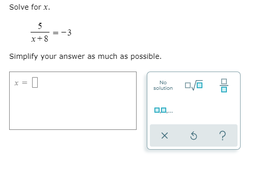 Solved Solve for x. Simplify your answer as much as | Chegg.com
