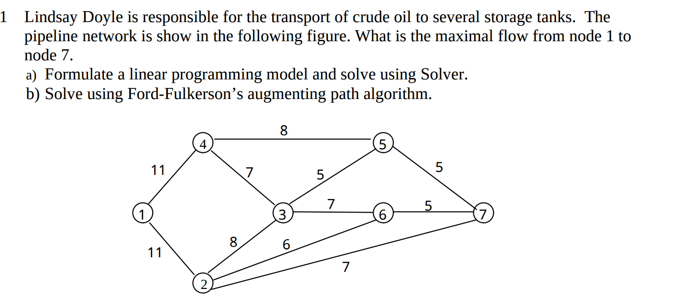 Solved 1 ﻿Lindsay Doyle is responsible for the transport of | Chegg.com
