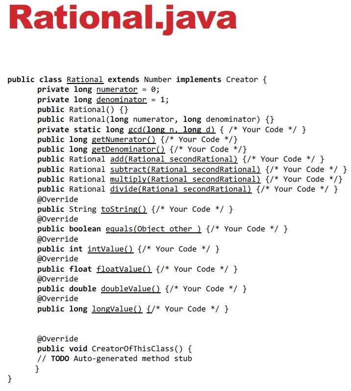 Solved [Rational] • A rational number has numerator and | Chegg.com