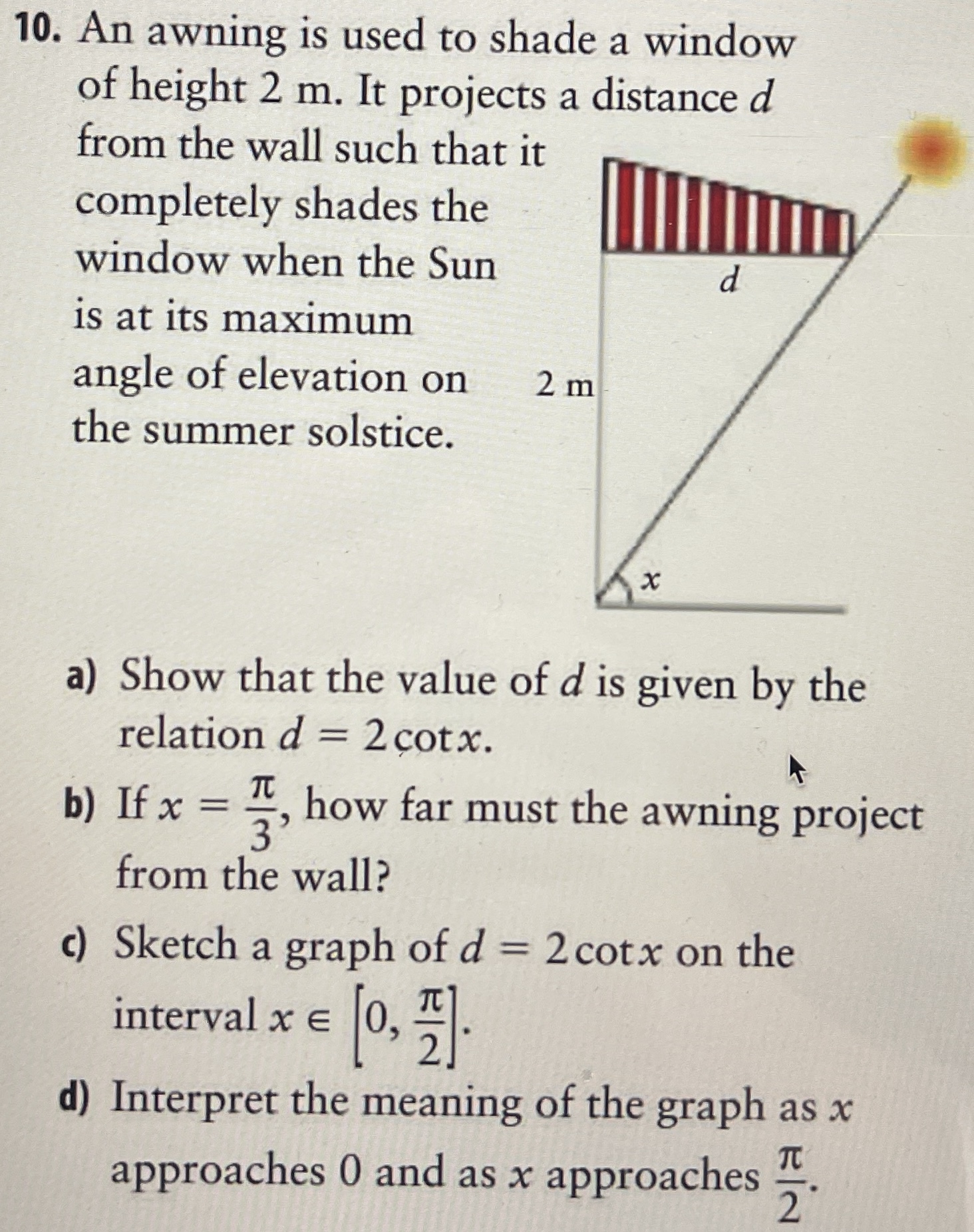 Solved a) Show that the value of d is given by the relation | Chegg.com