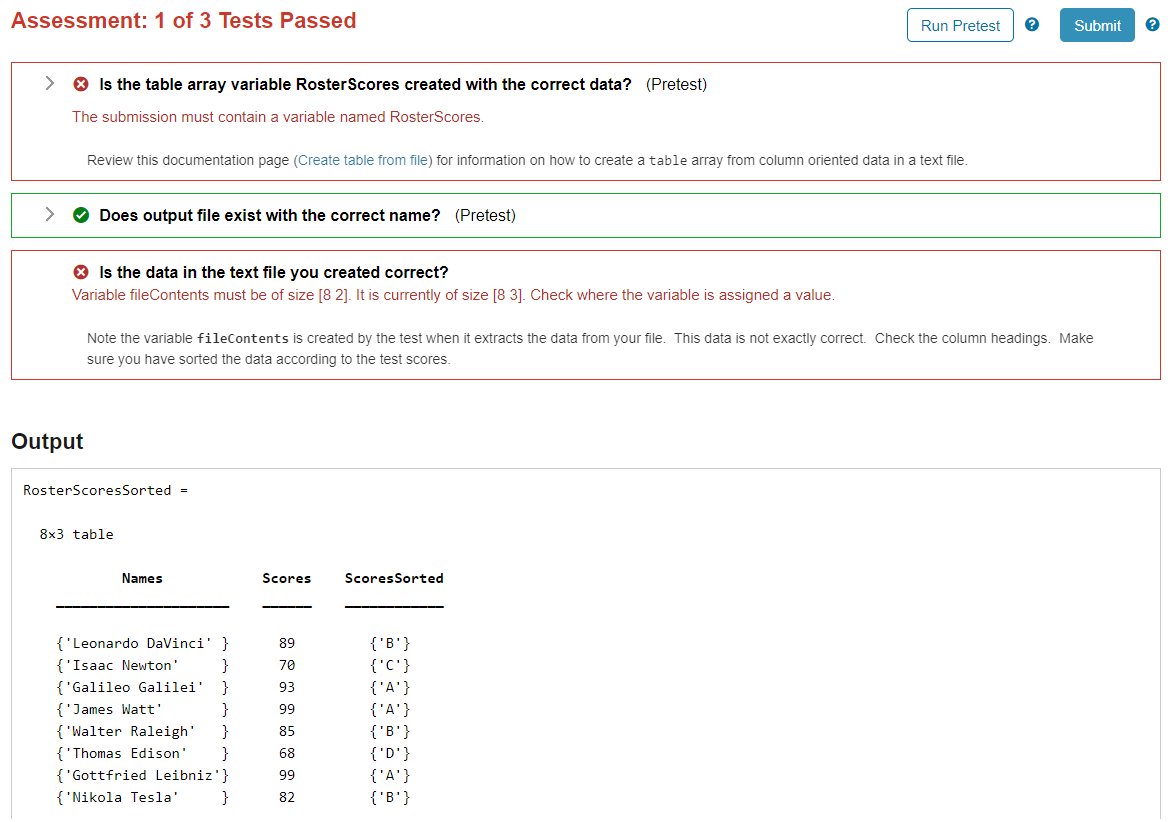 Solved The file Rosterscores. txt contains student test | Chegg.com