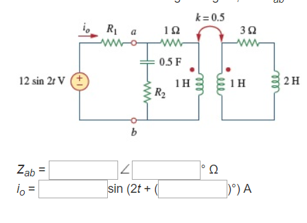Solved For the network shown in the given figure, find Zab | Chegg.com