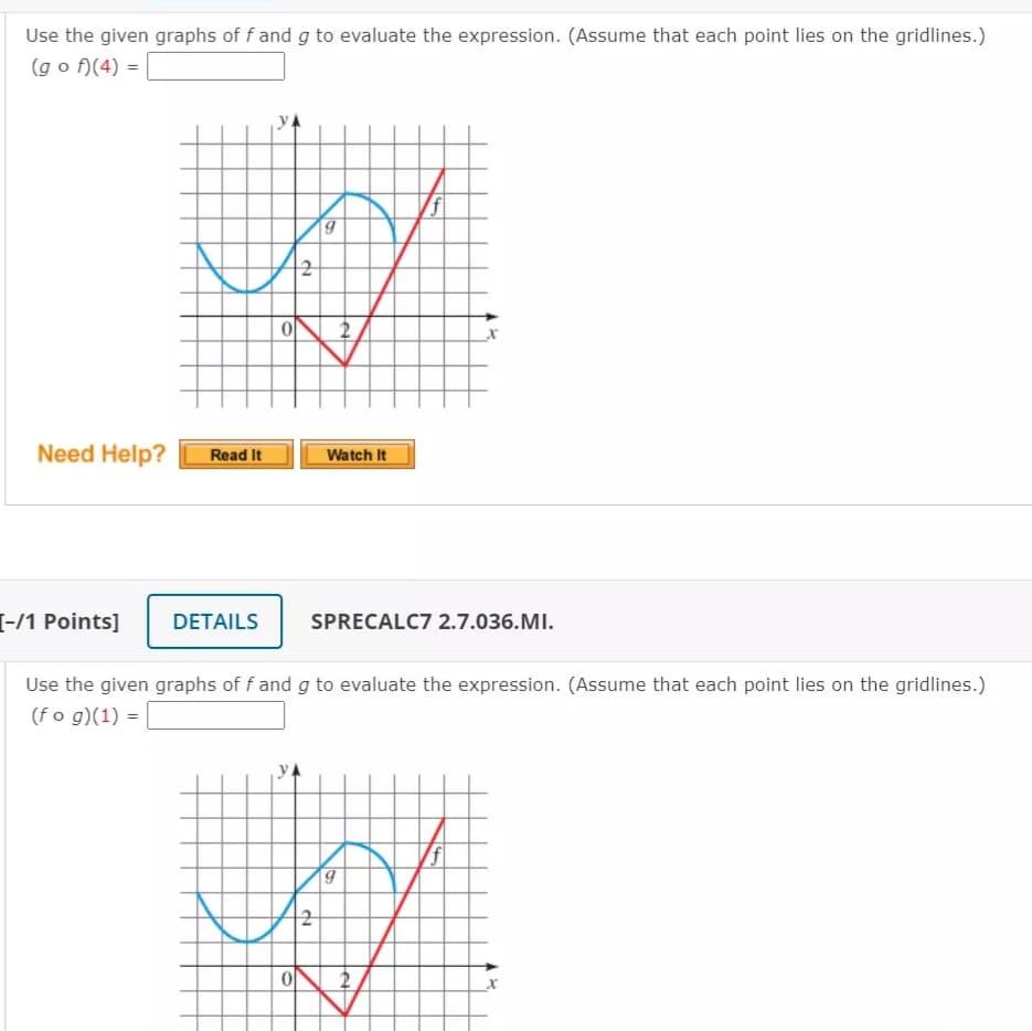 Solved Consider the following functions. 6 f(x) = х g(x) x + | Chegg.com