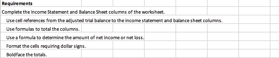 Solved Requirements Complete the Income Statement and | Chegg.com