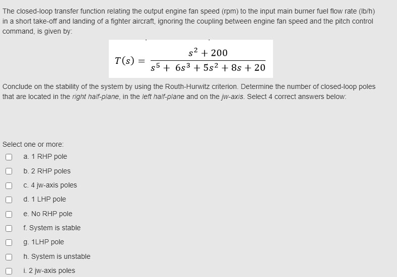 Solved The closed-loop transfer function relating the output | Chegg.com