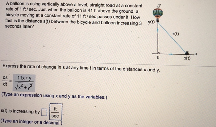 Solved A balloon is rising vertically above a level, | Chegg.com