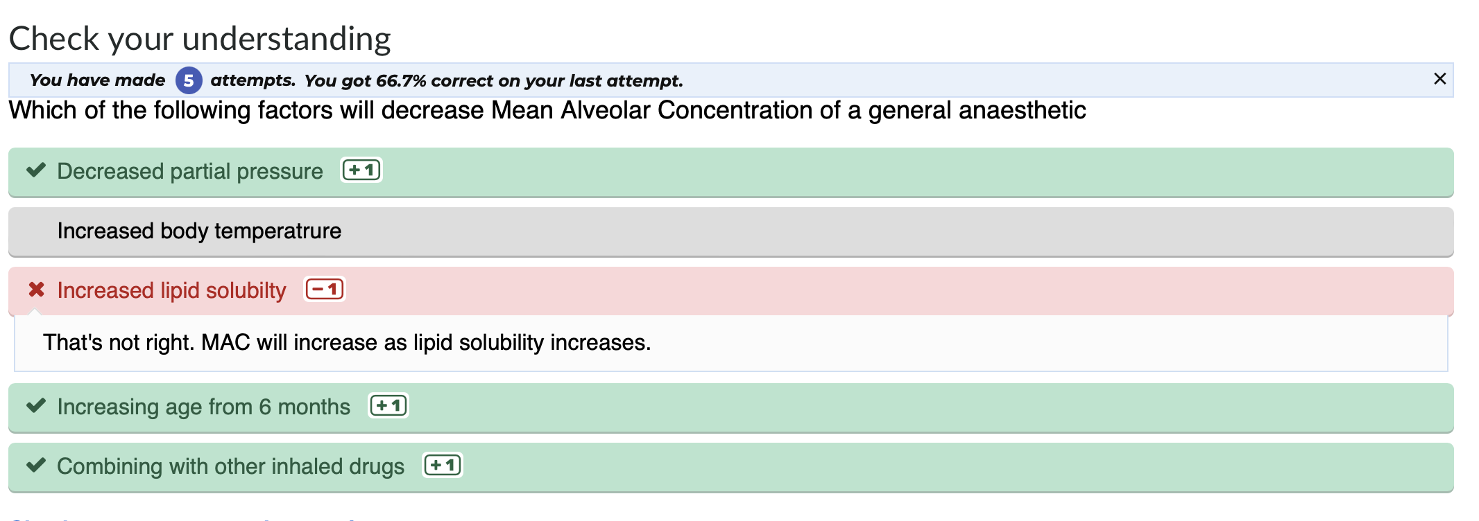 Solved doesnt MAC decrease as lipid solubility increases? | Chegg.com