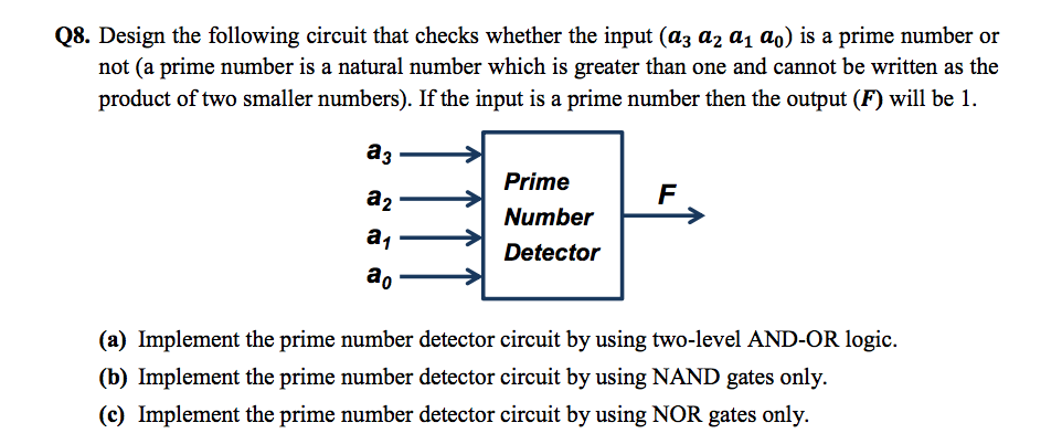 Solved Q8 Design The Following Circuit That Checks Whether